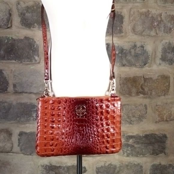 Stauer | Bags | Stauer Sloane Crocodile Embossed Brown Crossbody Purse ...